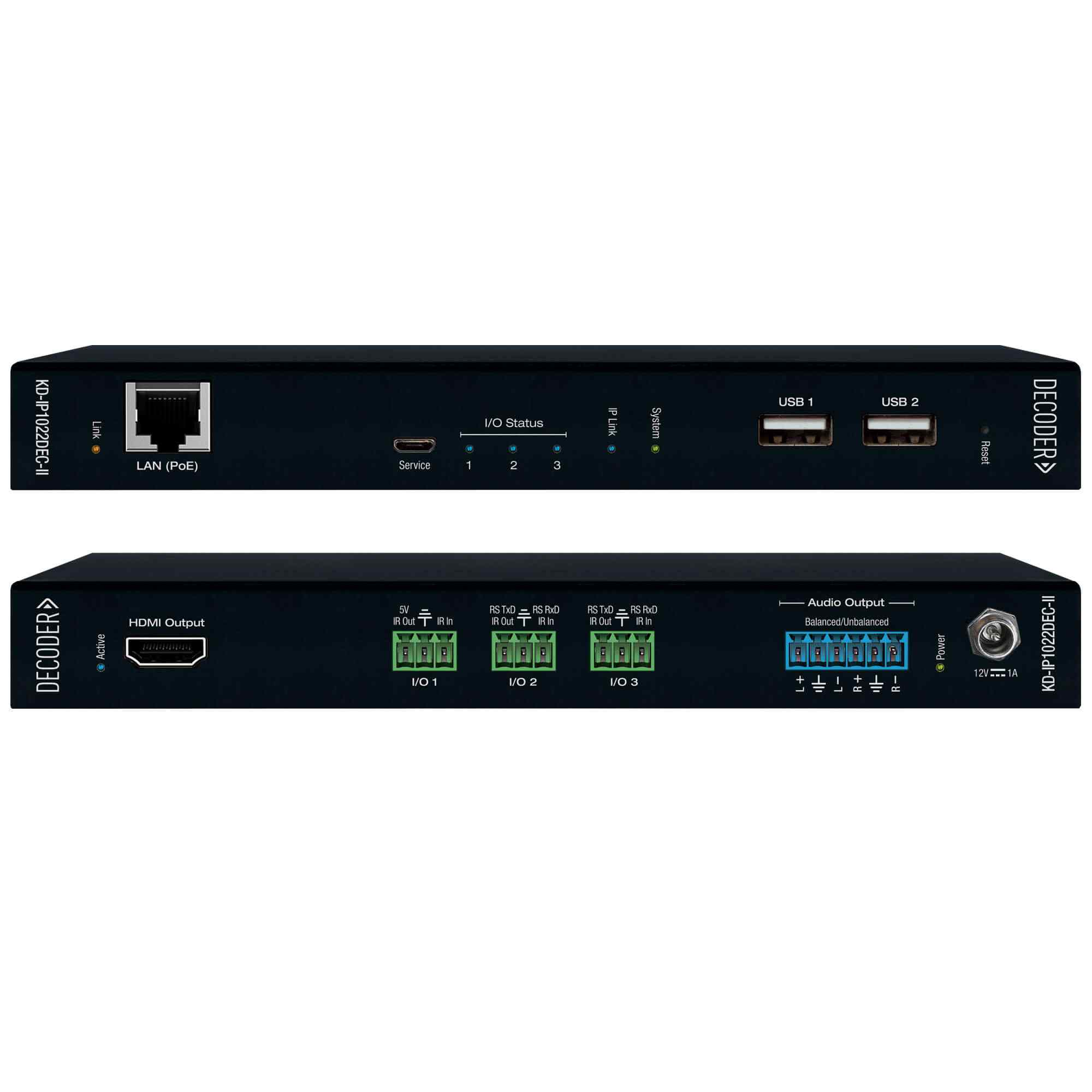Key Digital KD-IP1022DEC-II 4K AV over IP System Decoder with PoE Audi