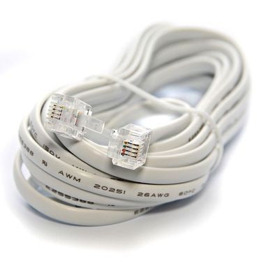 Ultralink Home Telephone Line Cord Modular Plugs - 3.6m/12ft